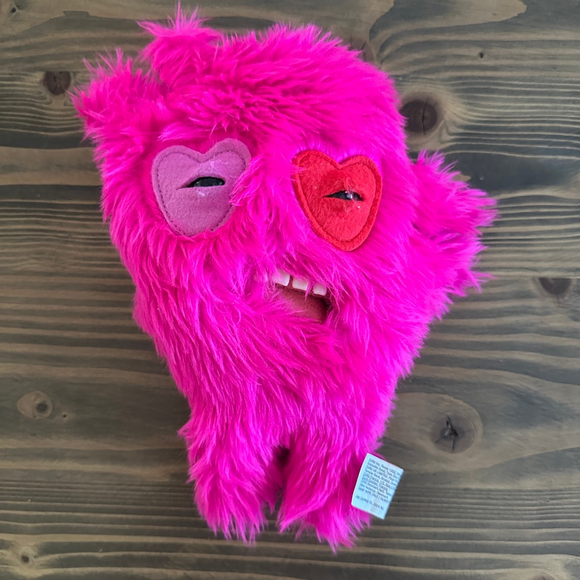 Fuggler | Toys | Fuggler Plush Monster Pink Red Heart Eyes Stuffed ...